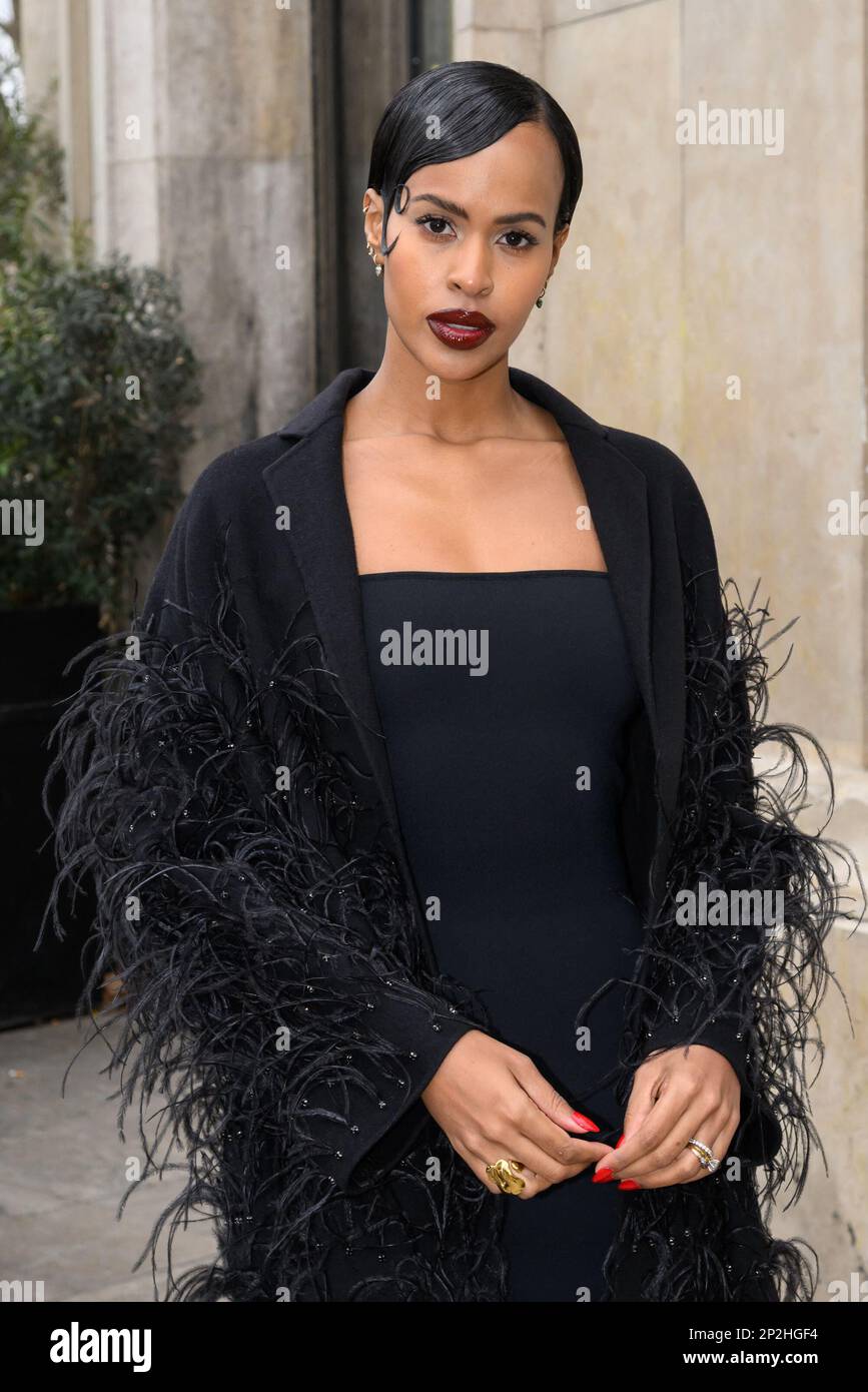 Sabrina Dhowre Elba attends the Elie Saab Womenswear Fall Winter 2023-2024 show as part of Paris ...