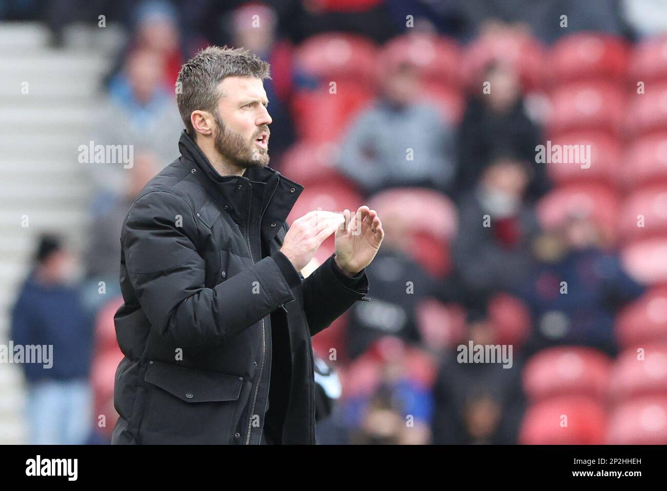 Middlesbrough, UK. 04th Mar, 2023. Michael Carrick manager of ...