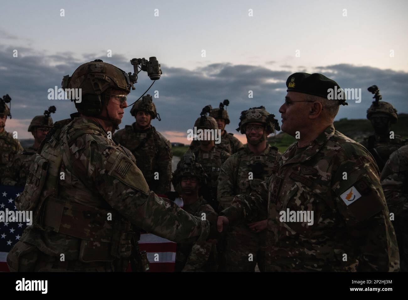 Lt. Gen. Dimokritos Zervakis, the Cyprus Chief of Defense, presents a ...