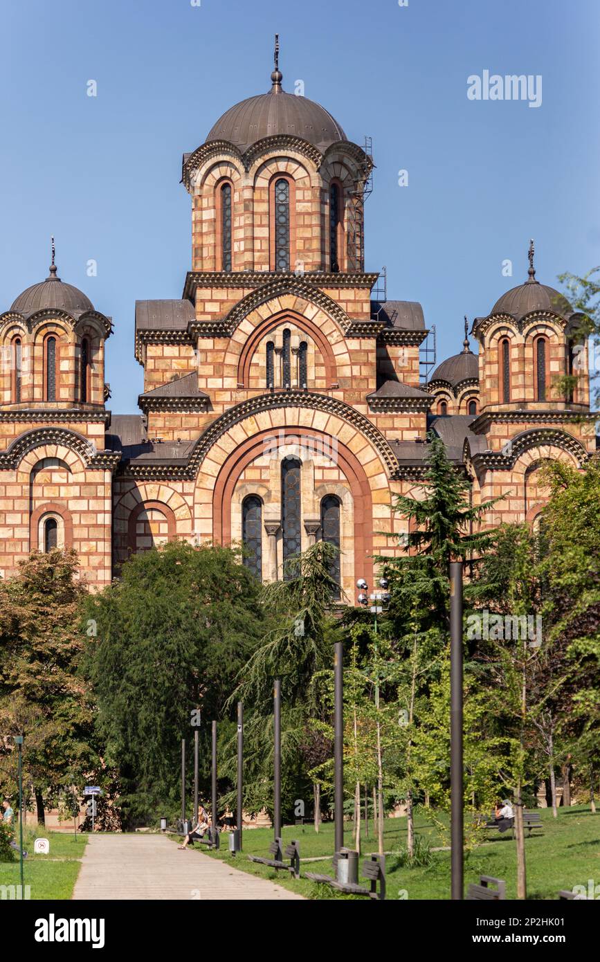St. Marko church, in the Tasmajdan park, Belgrade, Serbia Stock Photo ...