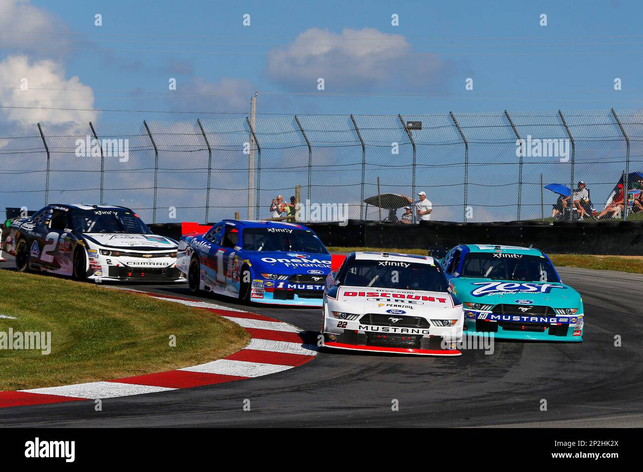 Alex Tagliani (22) and Chris Buescher (60) during the NASCAR Xfinity ...