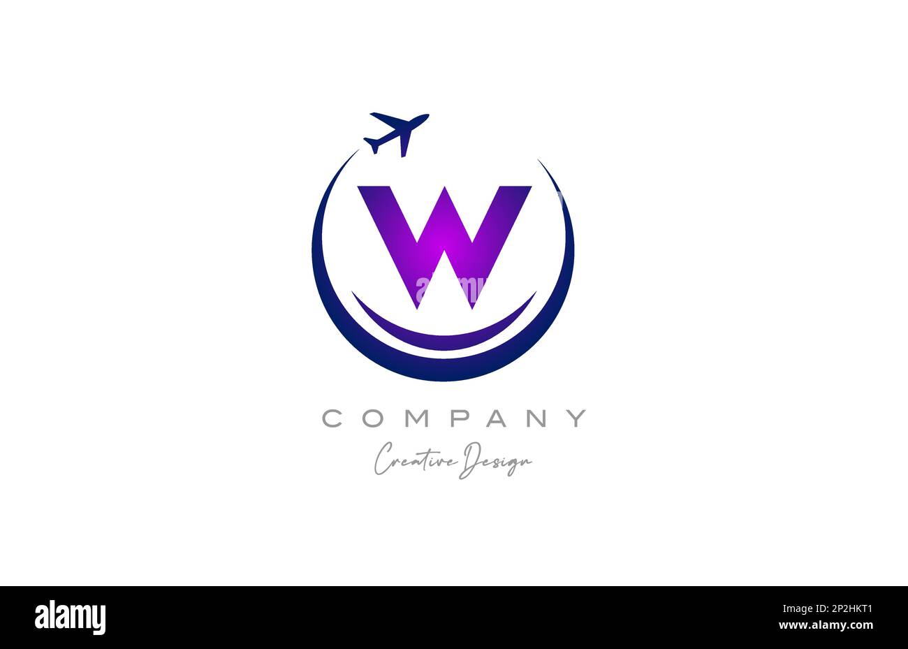 W travel logo Stock Vector Images - Alamy