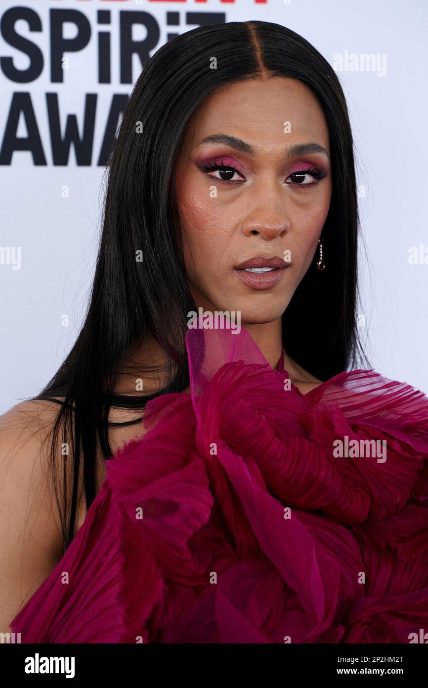 Michaela Jae Rodriguez arrives at the Film Independent Spirit Awards on ...