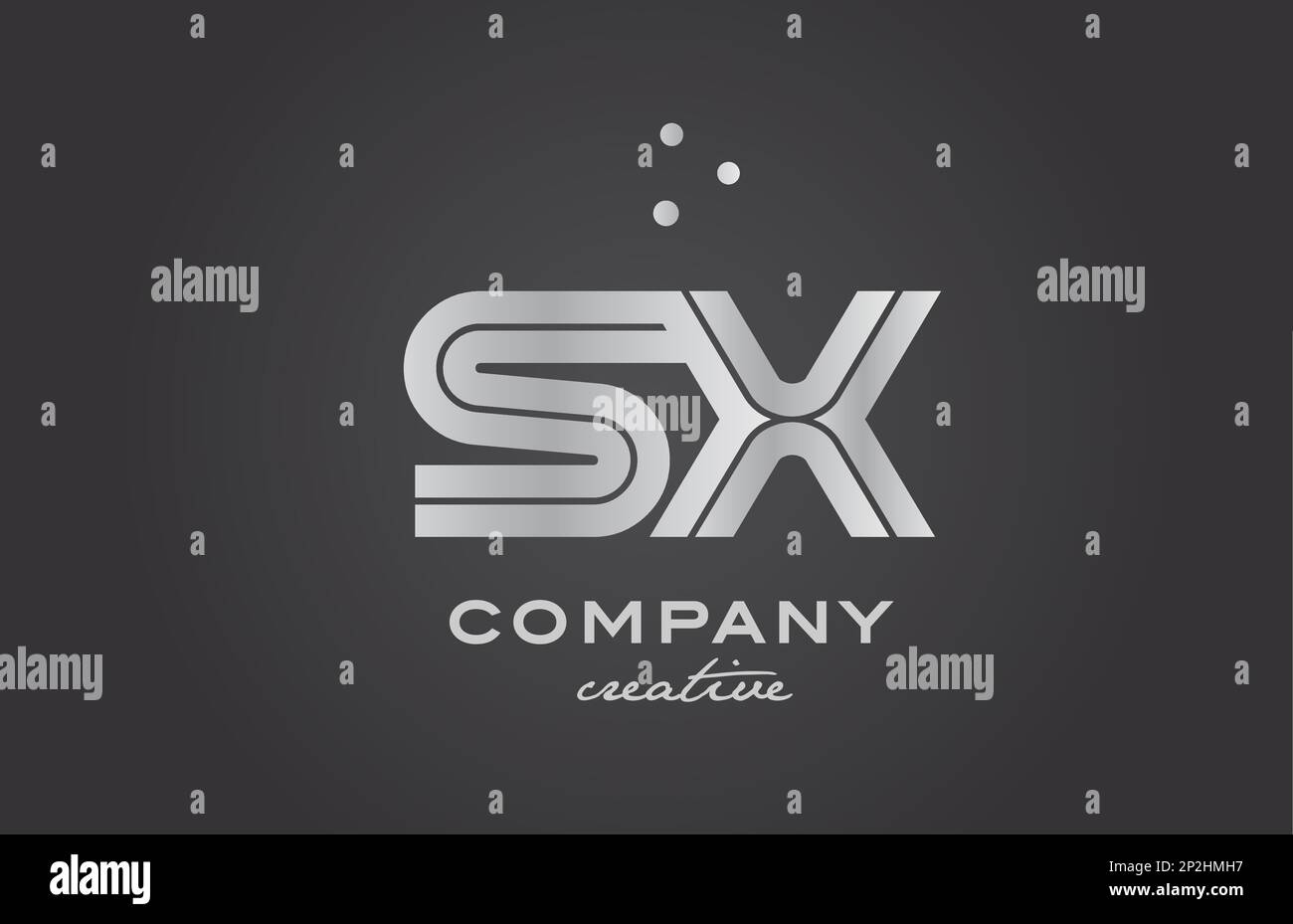 gold golden SX combination alphabet bold letter logo with dots. Joined ...