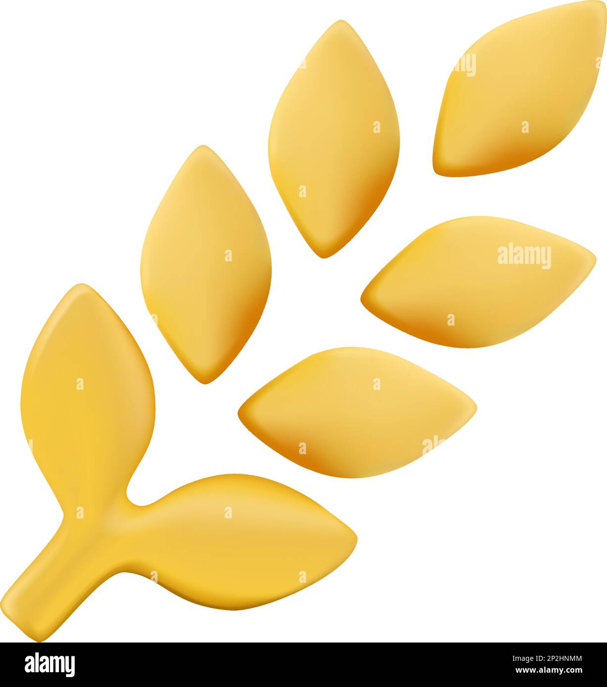 Wheat 3d icon. Grain, barley, cereal plant sign. Agriculture symbol ...