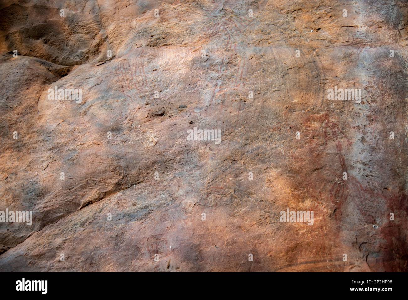 Prehistoric rock paintings in Badami in Karnataka, India Stock Photo ...