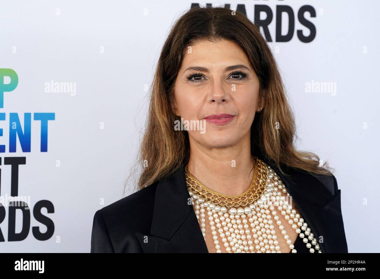 Marisa Tomei arrives at the Film Independent Spirit Awards on Saturday ...