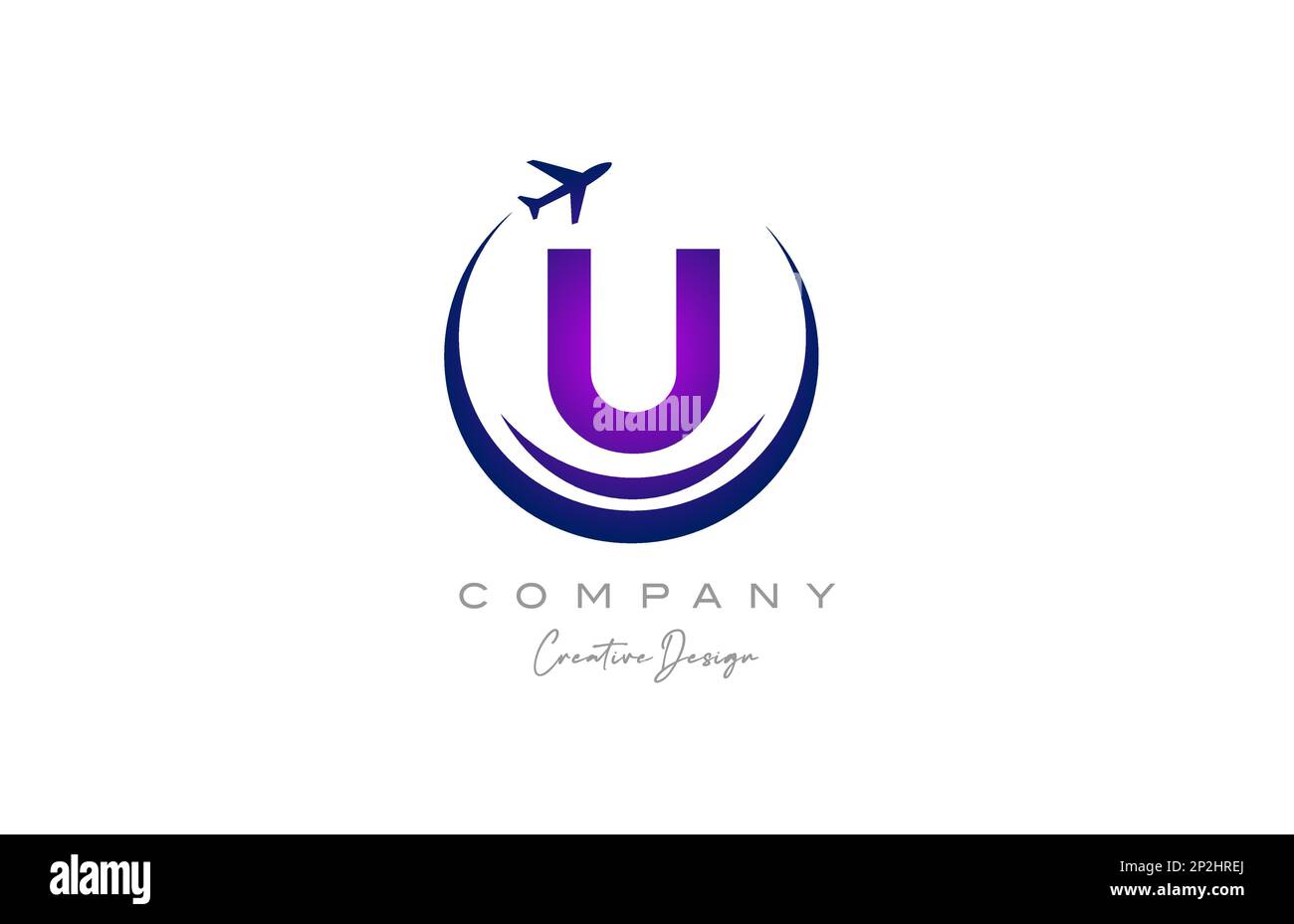 U plane logo Stock Vector Images - Alamy