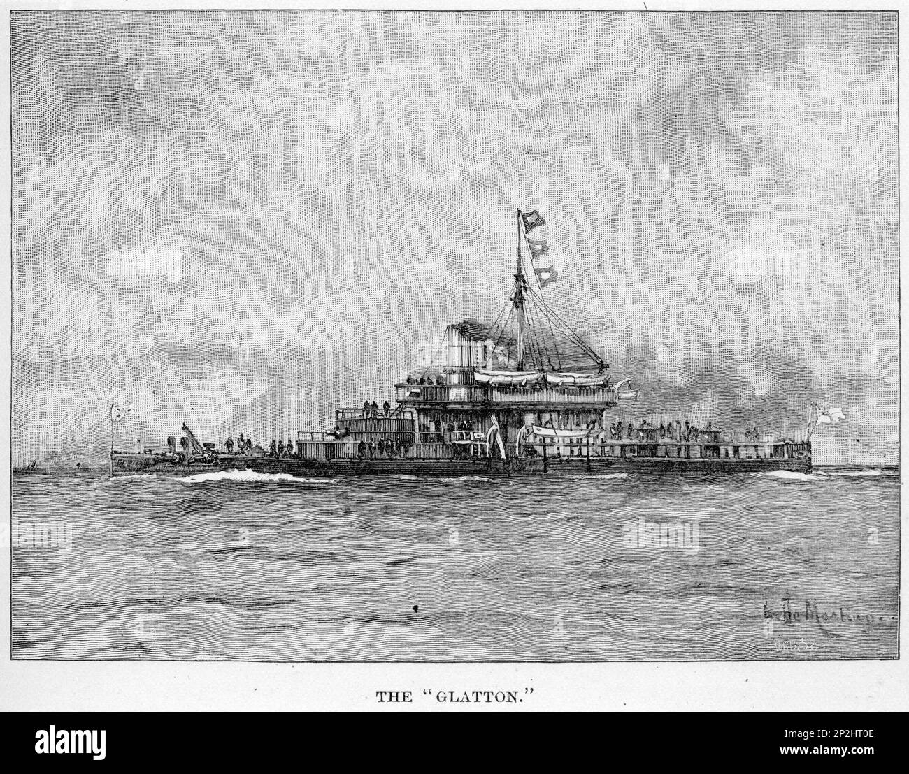 HMS Glatton in 1871, published circa 1890 Stock Photo - Alamy