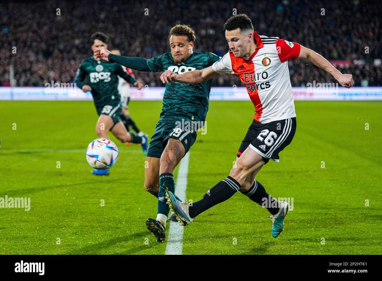 Rotterdam - Liam van Gelderen of FC Groningen, Oussama Idrissi of ...