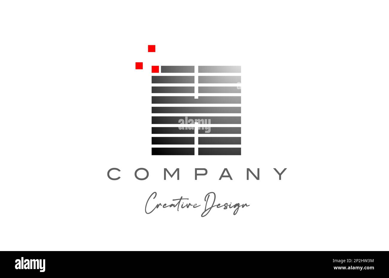 geometric H alphabet letter logo with line and dots. Corporate creative ...