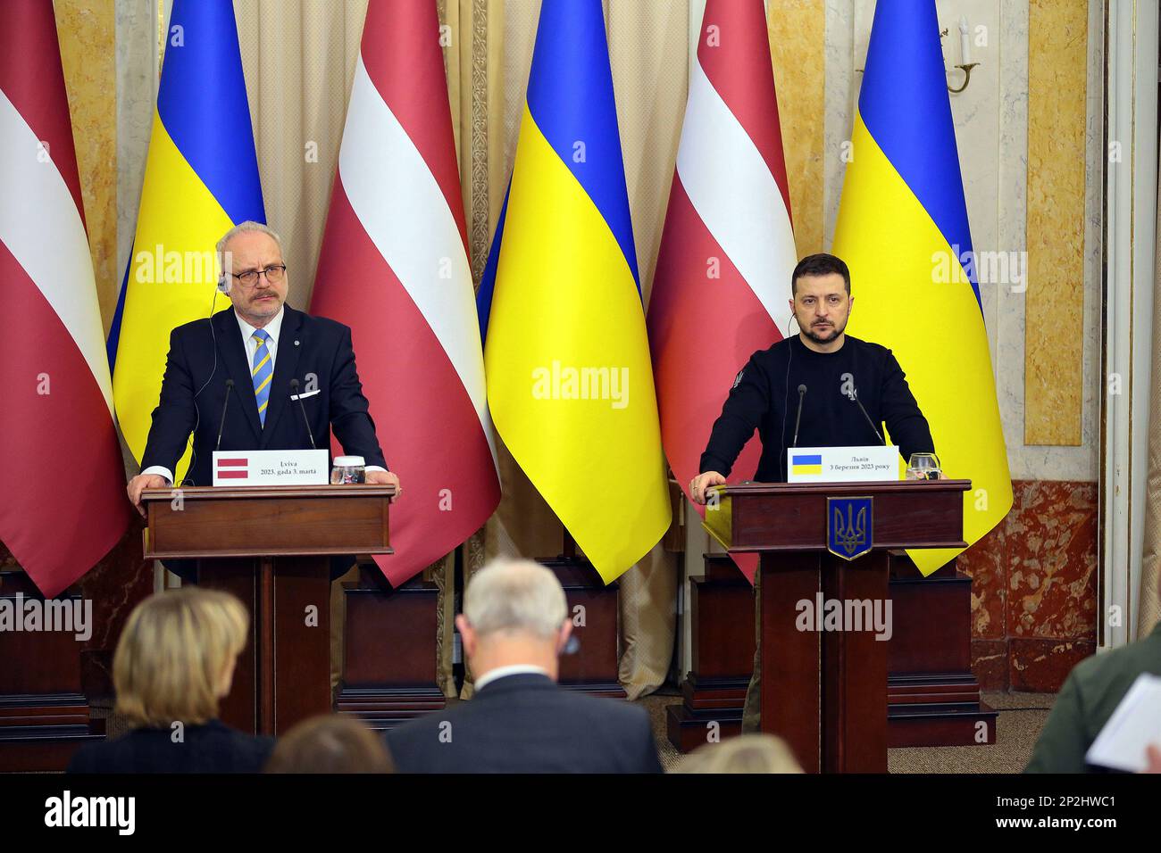 Non Exclusive: LVIV, UKRAINE - MARCH 03, 2023 - President of Ukraine ...