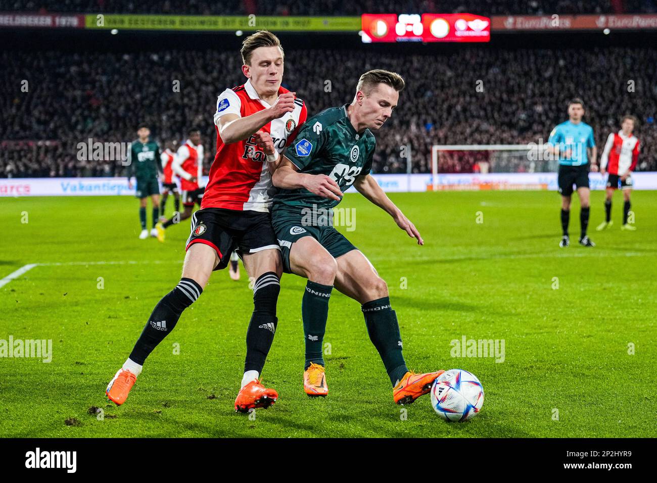 Rotterdam - Marcus Holmgren Pedersen of Feyenoord, Johan Hove of FC ...