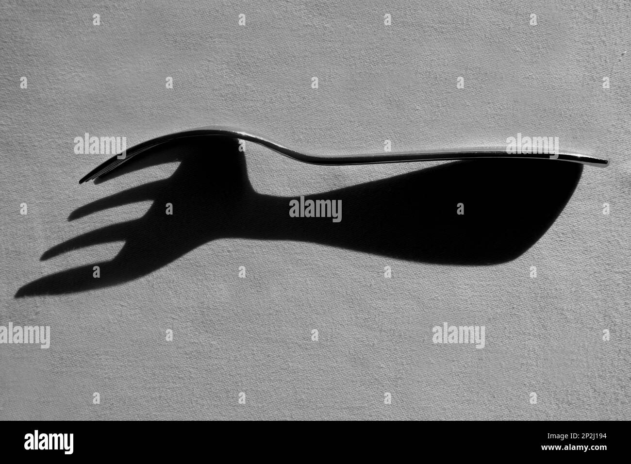 Fork with Shadow on Table in Switzerland Stock Photo - Alamy