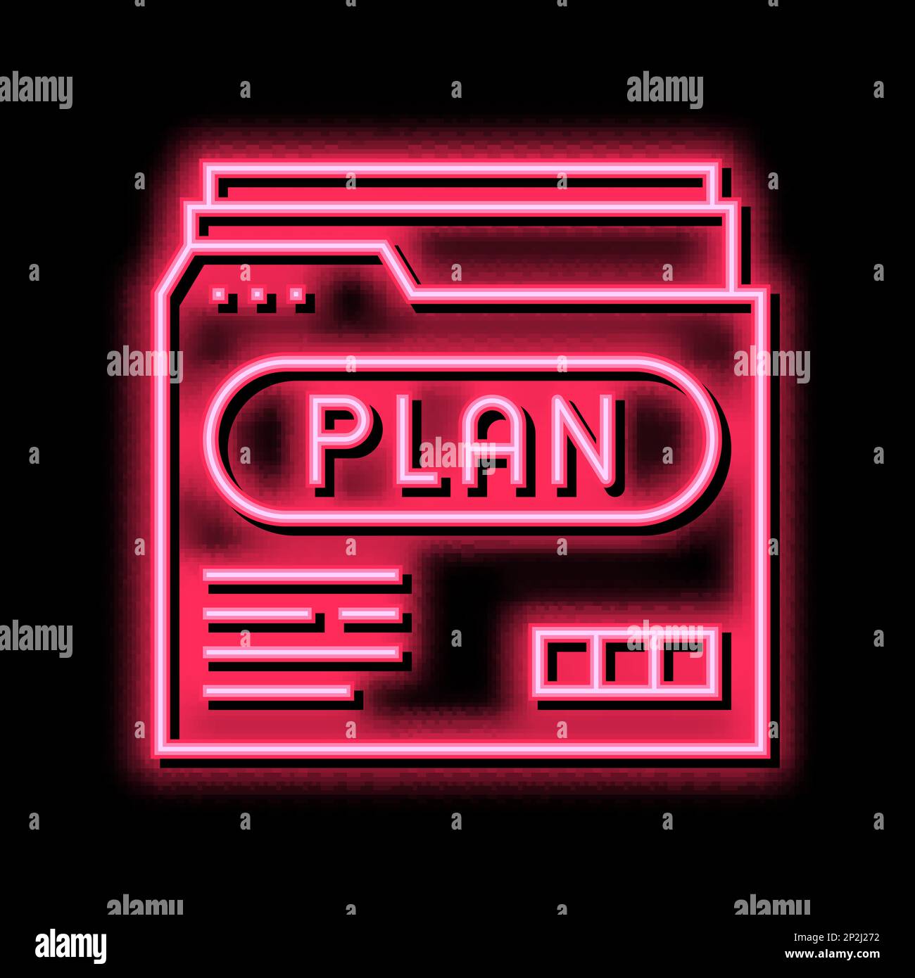 plan folder color icon vector color illustration Stock Vector Image ...