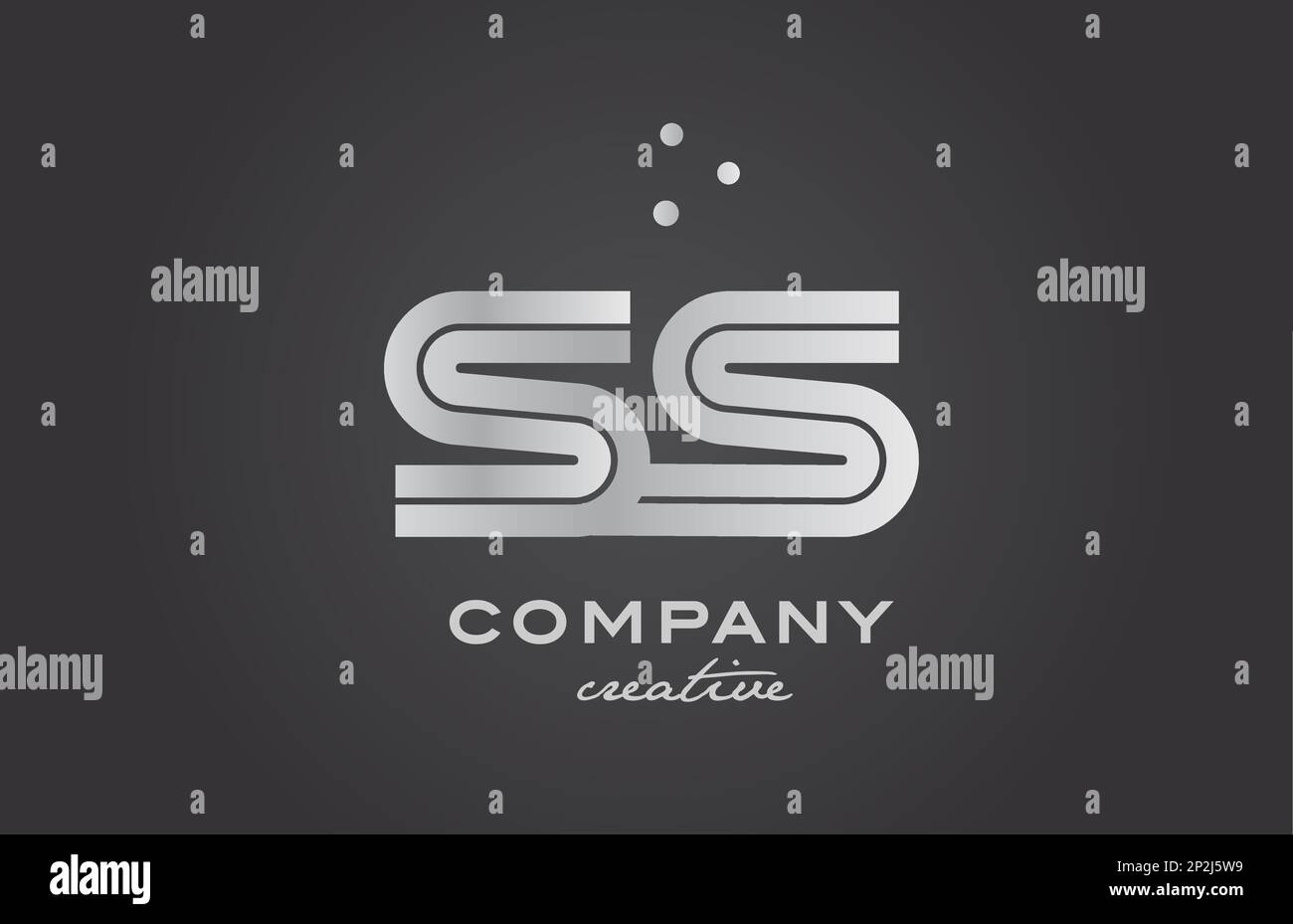 gold golden SS combination alphabet bold letter logo with dots. Joined ...