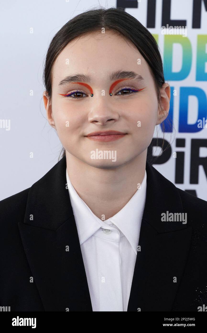 Frankie Corio arrives at the Film Independent Spirit Awards on Saturday ...