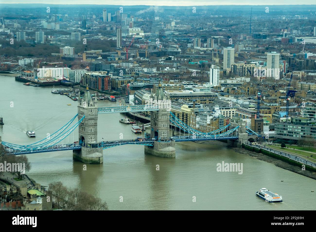 Aerial View of Tower Bridge, Captured from the Shard Stock Photo - Alamy
