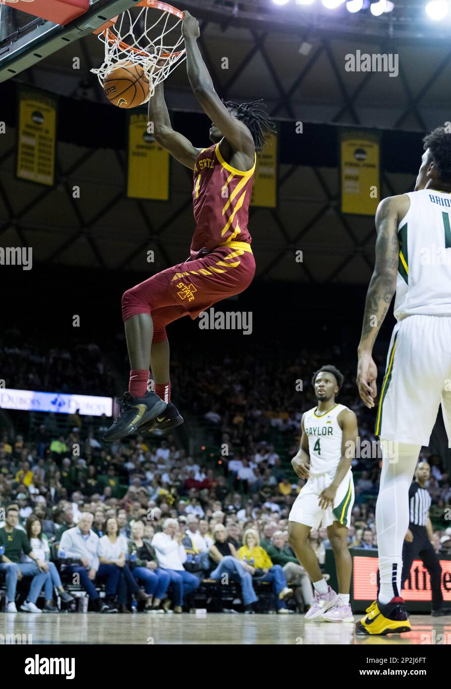 March 4 2023: Iowa State Cyclones guard Demarion Watson (4) dunks the ...