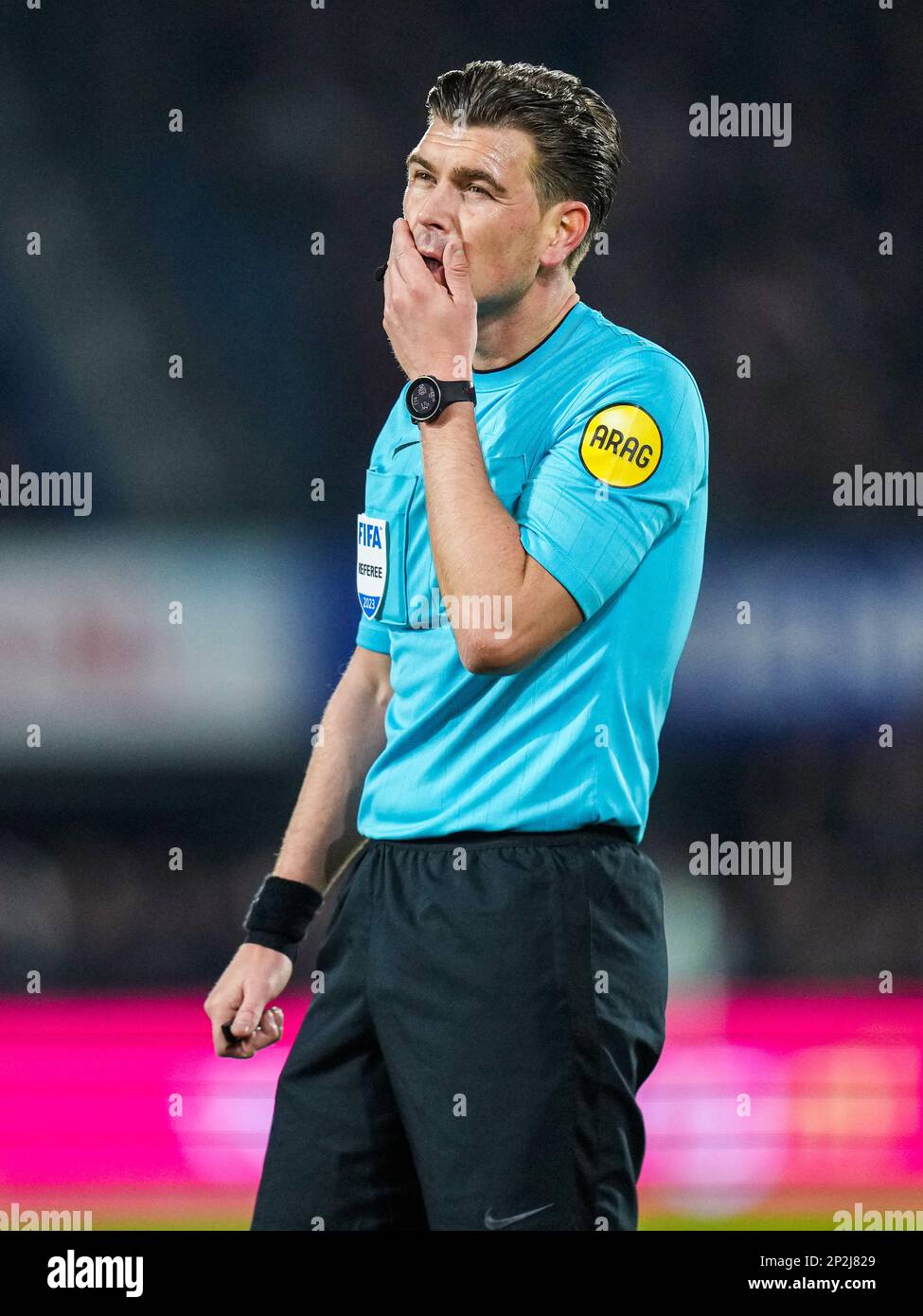 Rotterdam - Referee Joey Kooij during the match between Feyenoord v FC ...