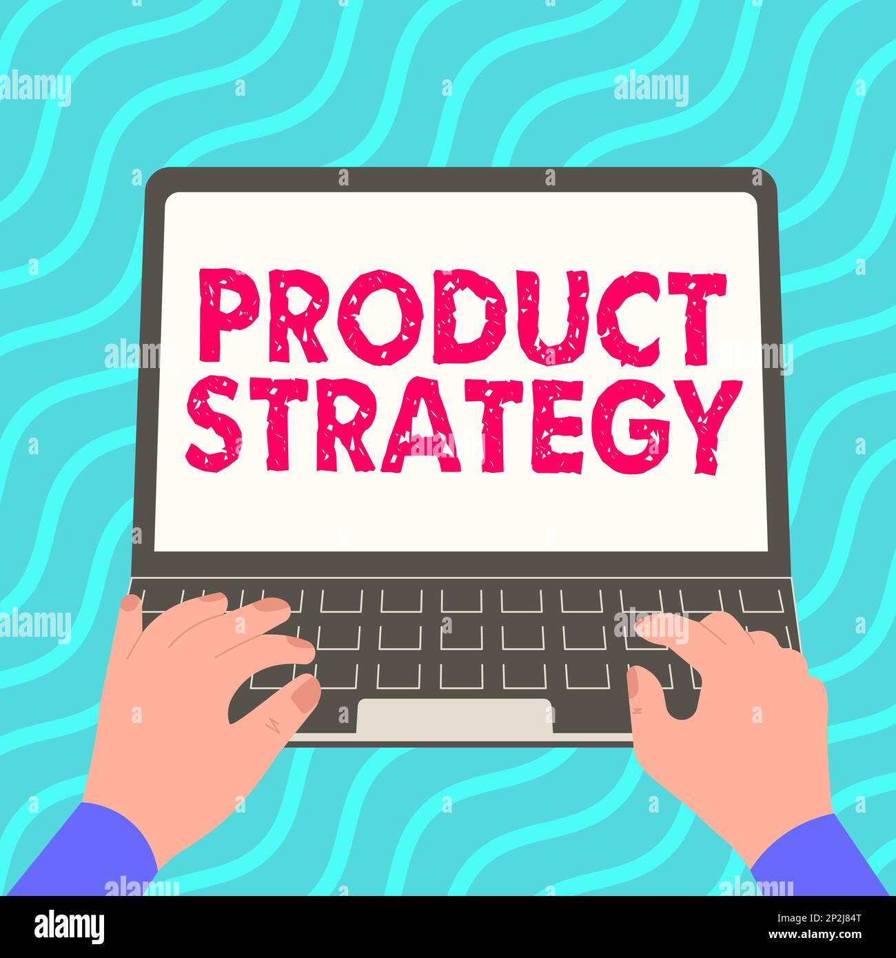 Conceptual caption Product Strategy. Business showcase long term plan ...