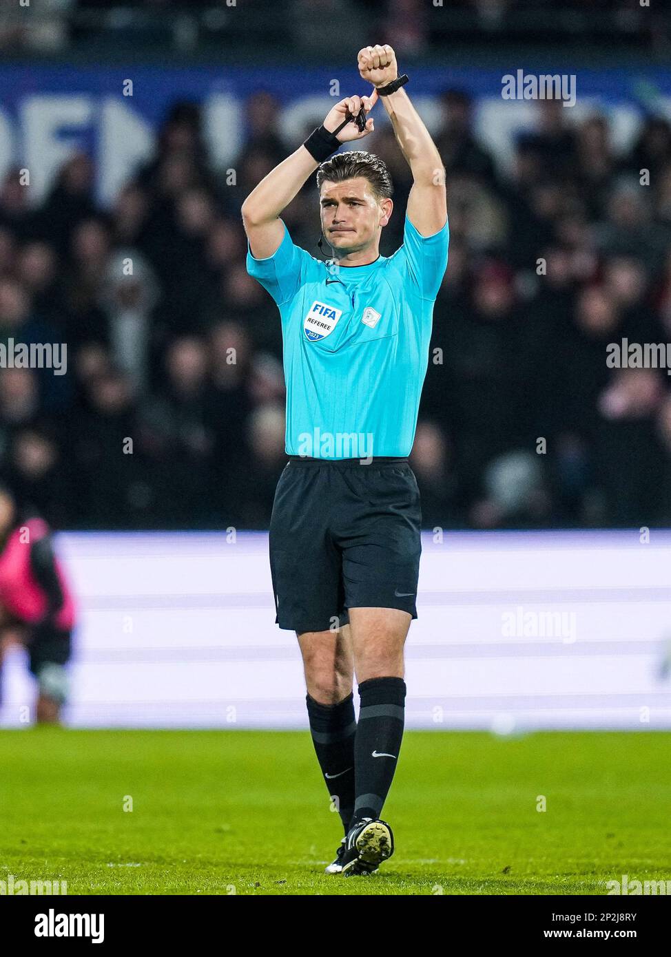 Rotterdam - Referee Joey Kooij during the match between Feyenoord v FC ...