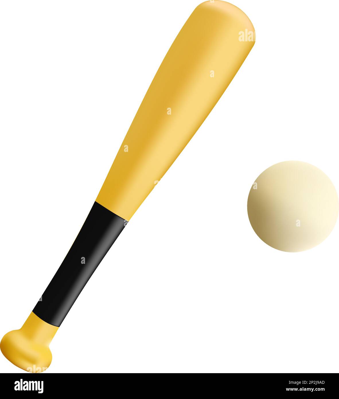 Baseball bat and ball vector illustration isolated on white background ...