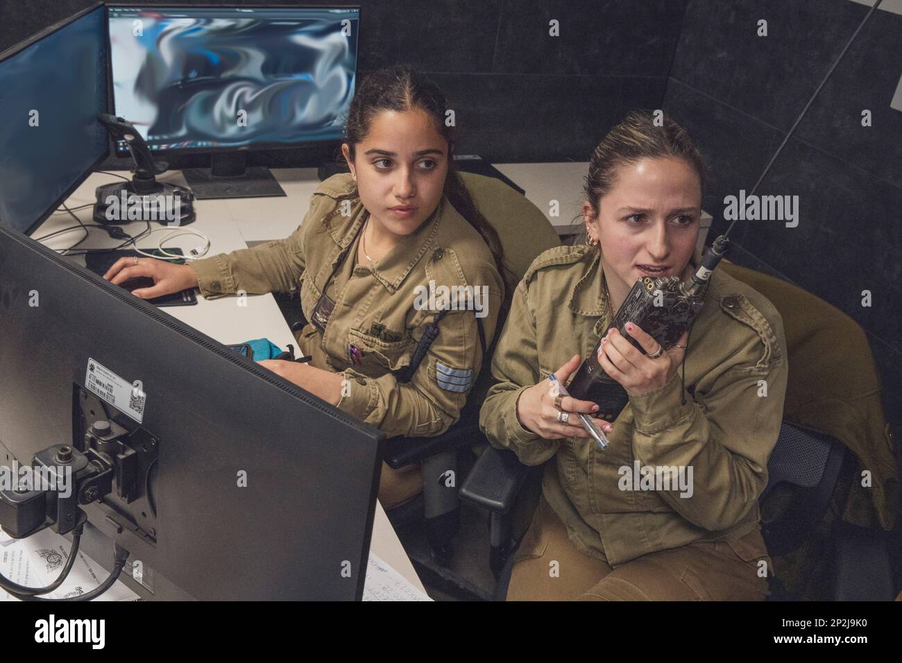 Soldiers with Kosher Kravi, Israeli Defense Force, provide notional ...