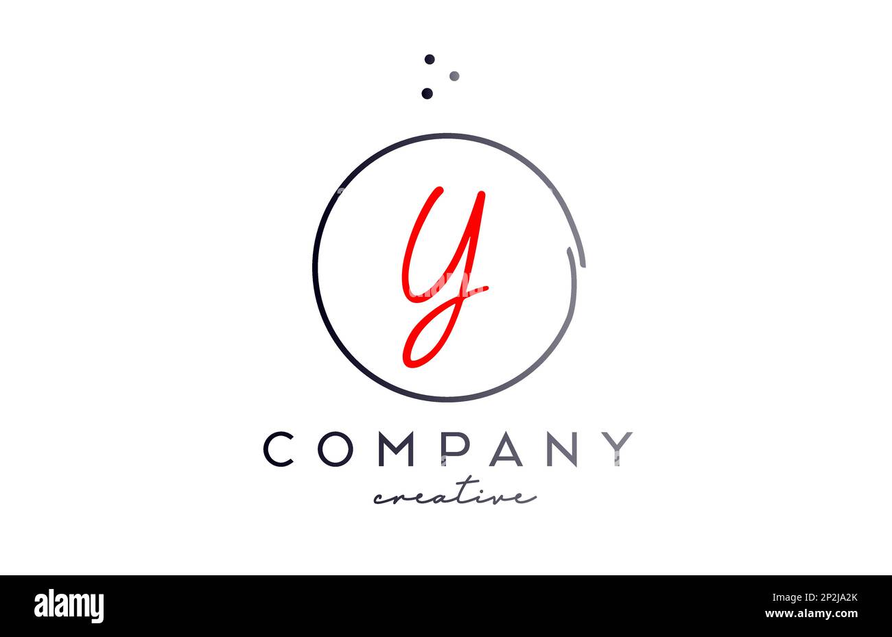 Letter y hand written logo Stock Vector Images - Alamy