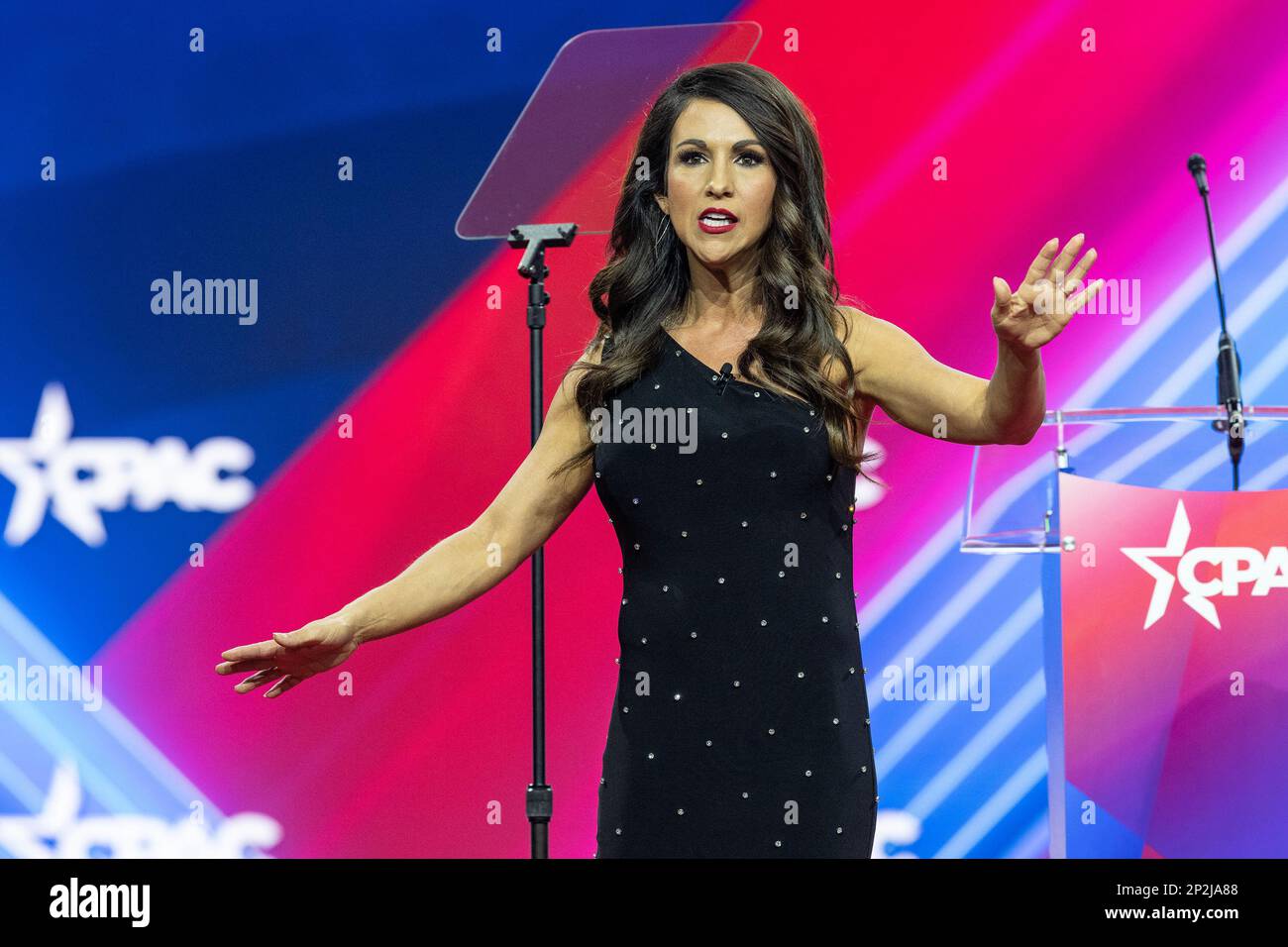 Congresswoman Lauren Boebert speaks on the 3rd day of CPAC Washington ...