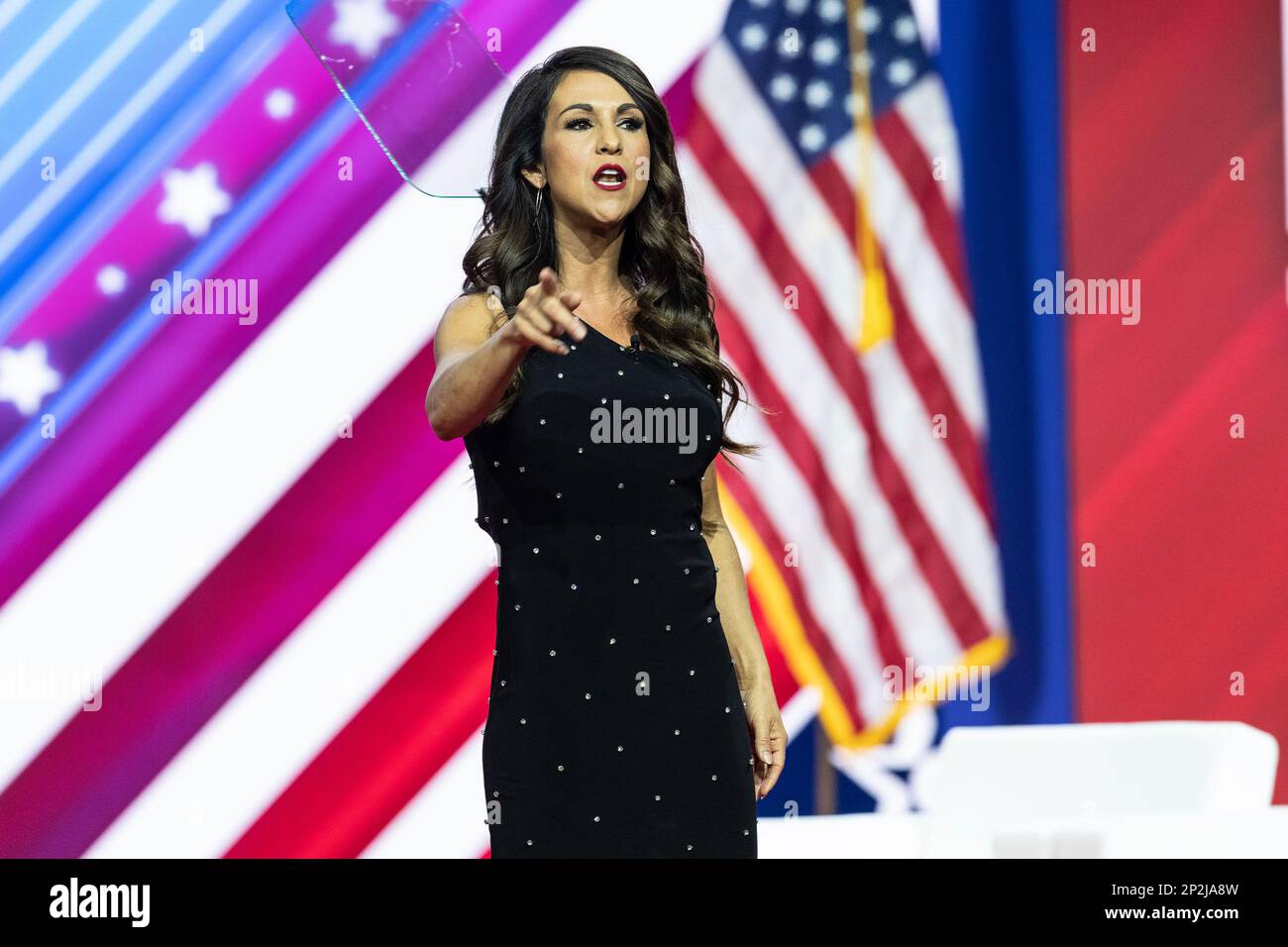 Congresswoman Lauren Boebert speaks on the 3rd day of CPAC Washington ...