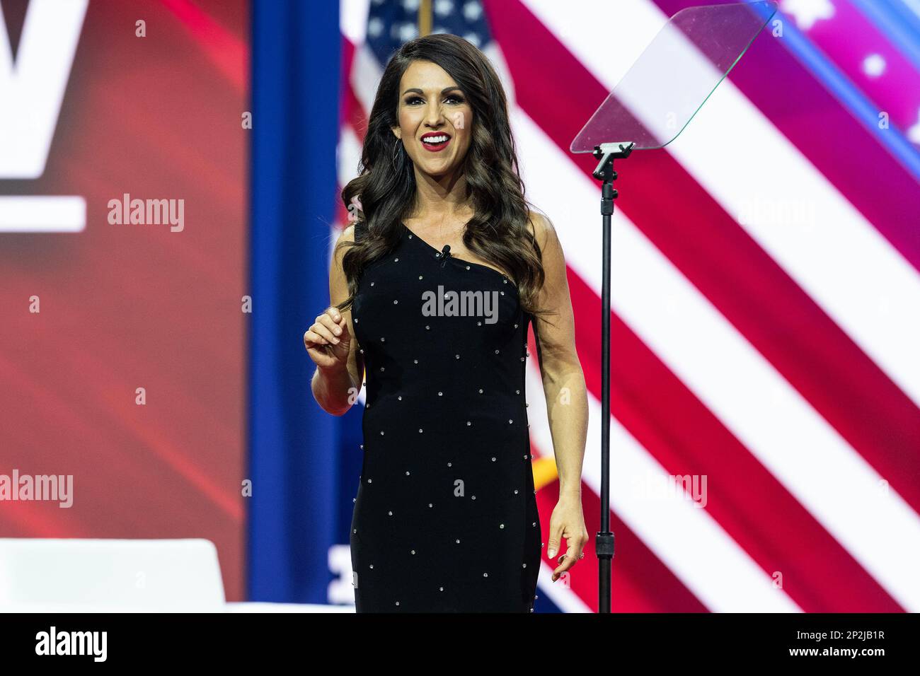 Congresswoman Lauren Boebert speaks on the 3rd day of CPAC Washington ...