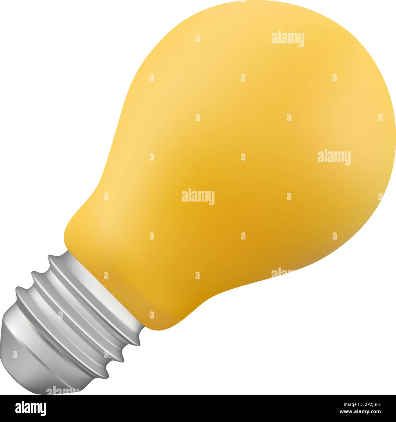 3d cartoon style minimal yellow light bulb icon. Idea, solution ...