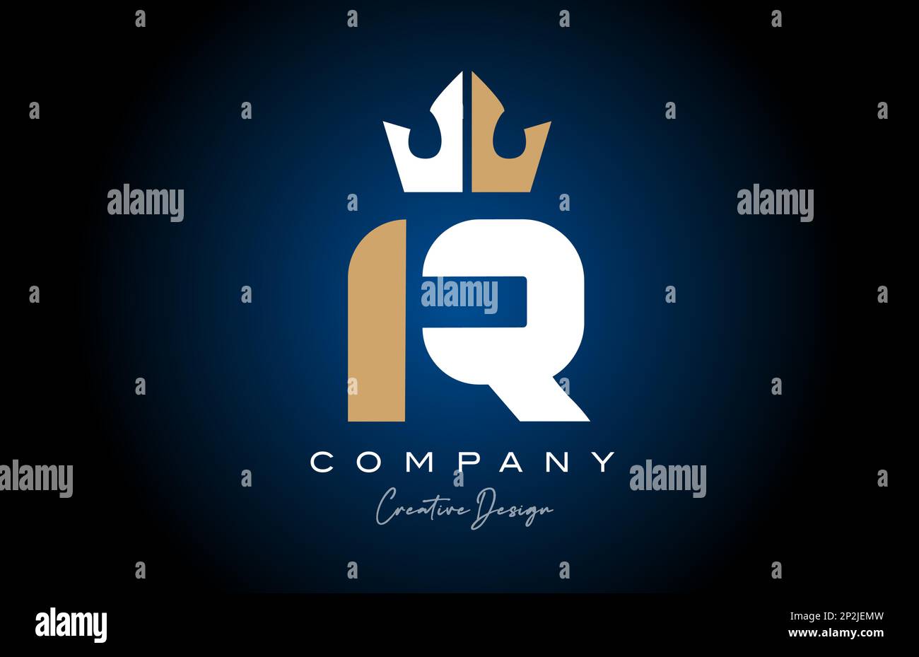 white brown R alphabet letter logo icon design with king crown ...
