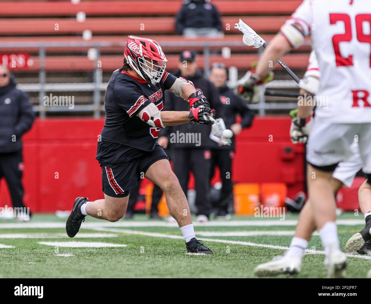 March 4, 2023: Utah midfielder Koa Todd (5) fires off a shot during a ...