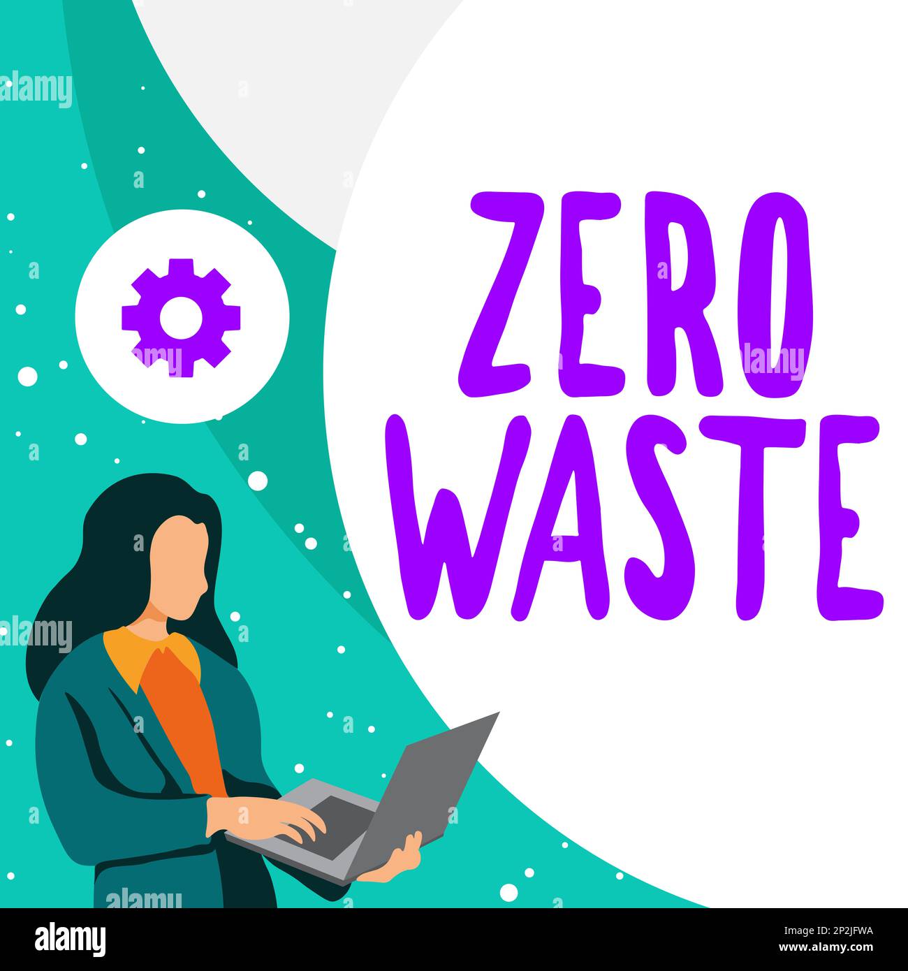 Conceptual caption Zero Waste. Business overview industrial responsibility includes composting ...