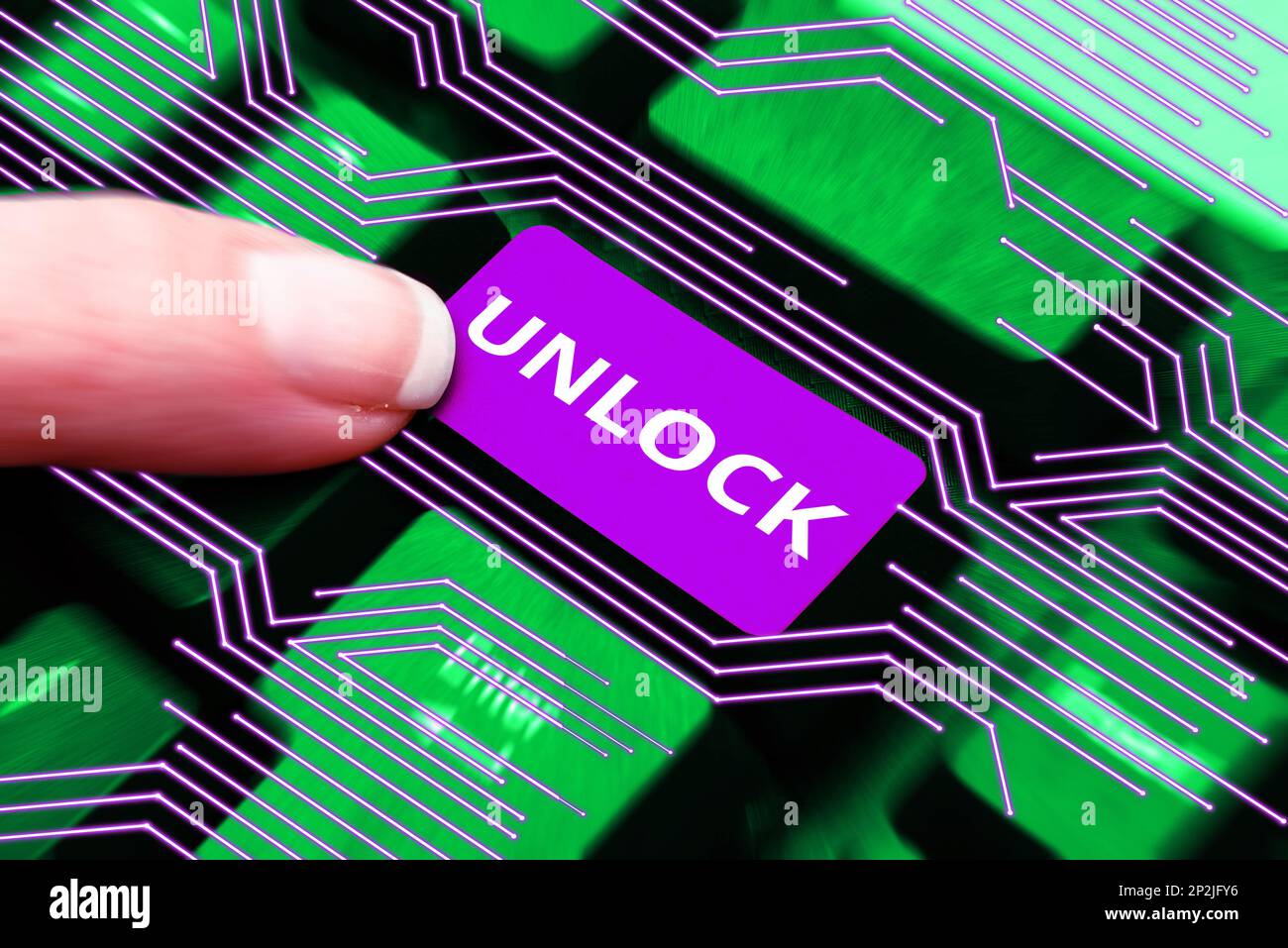 Handwriting text Unlock. Word for use password or other authentication ...