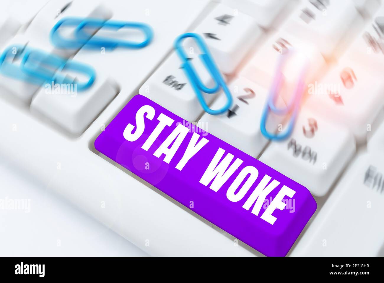 Writing displaying text Stay Woke. Business showcase being aware of ...