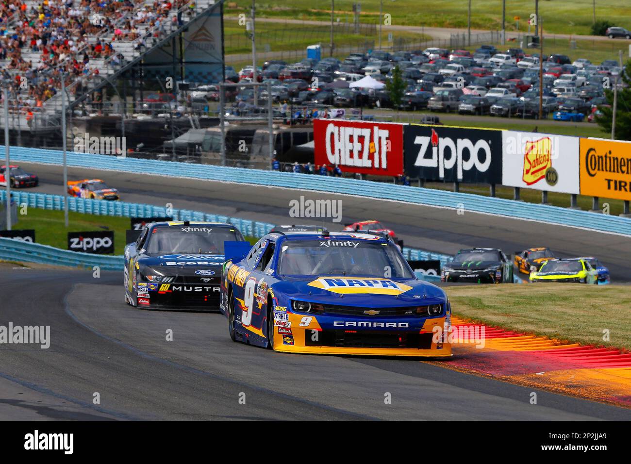 Chase Elliott (9) and Chris Buescher (60) during the NASCAR Xfinity ...