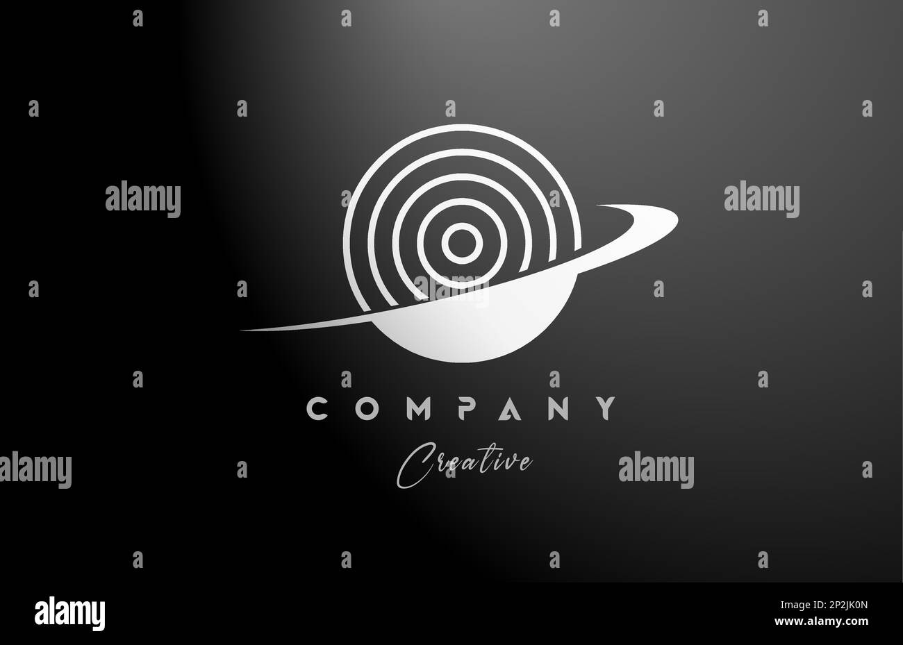black white O alphabet letter logo icon design with swoosh. Creative ...