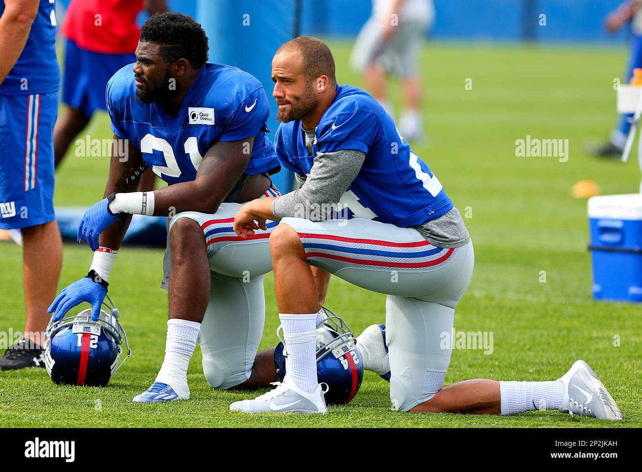 08 AUG 2015: New York Giants strong safety Landon Collins (21) and New ...