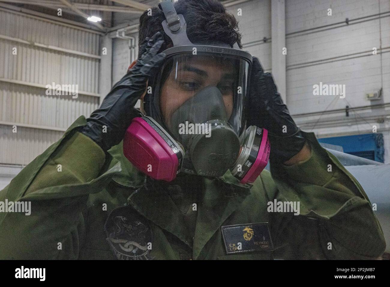 U.S. Marine Corps Lance Cpl. Eddie Reynoso, a helicopter airframe ...