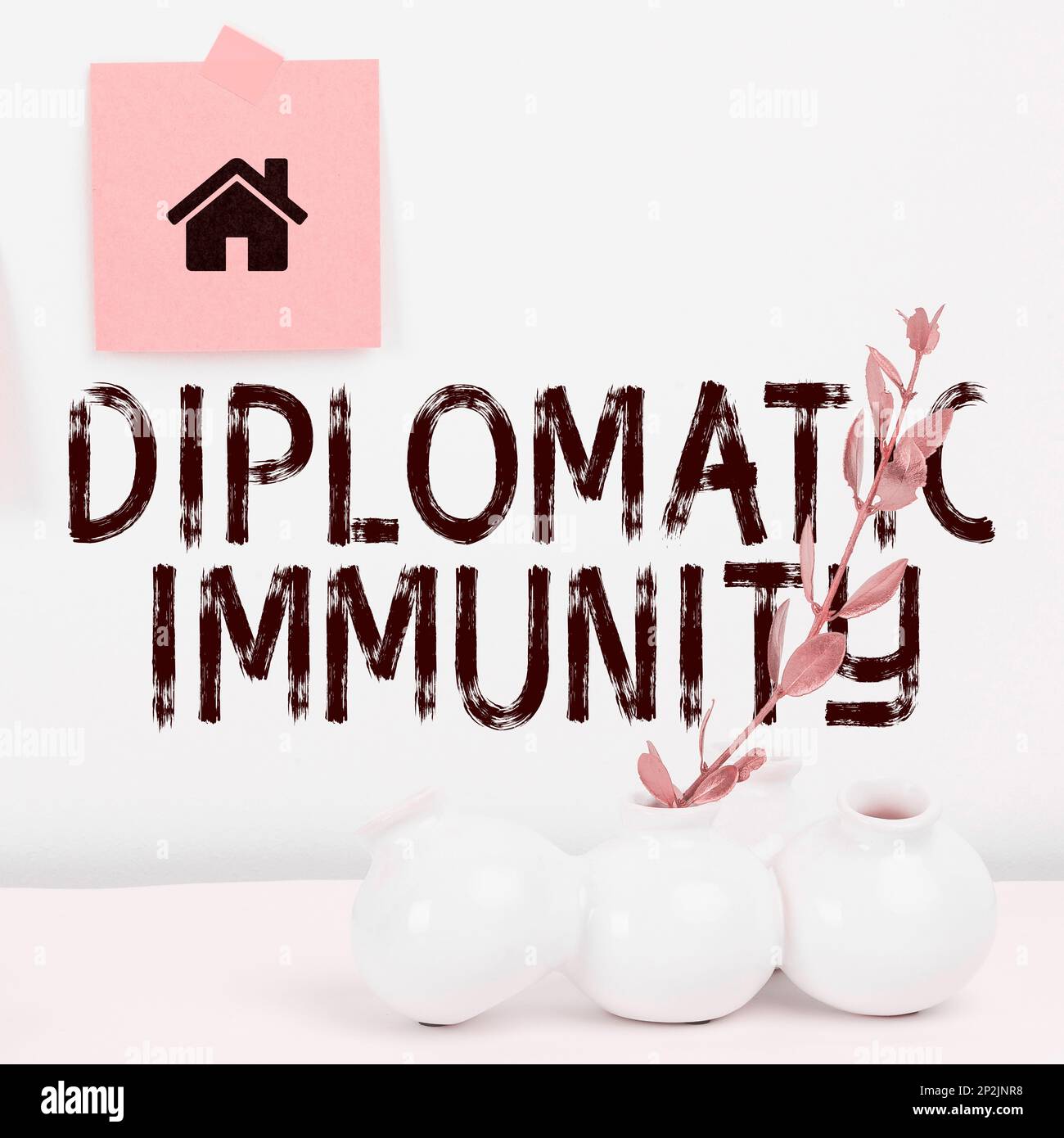 Hand writing sign Diplomatic Immunity. Word for law that gives foreign ...