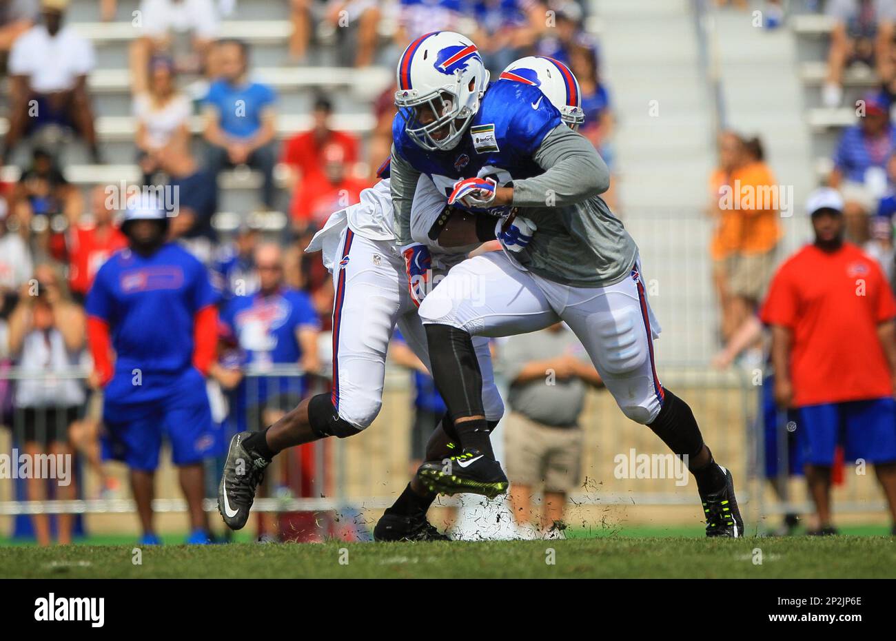07 August 2015: Buffalo Bills linebacker Randell Johnson (58) in action ...