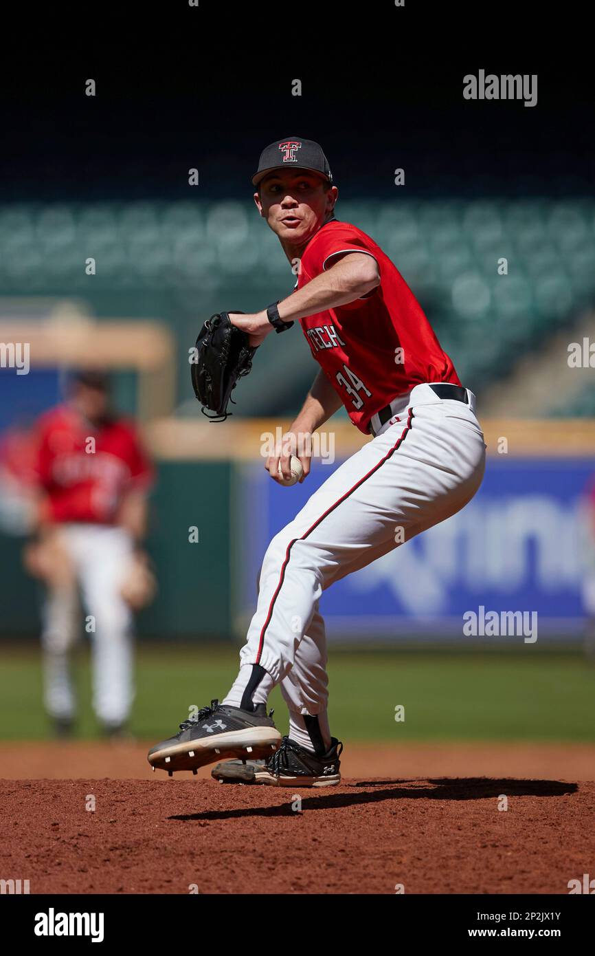 Texas Tech Red Raiders relief pitcher Zane Petty (34) in action against ...