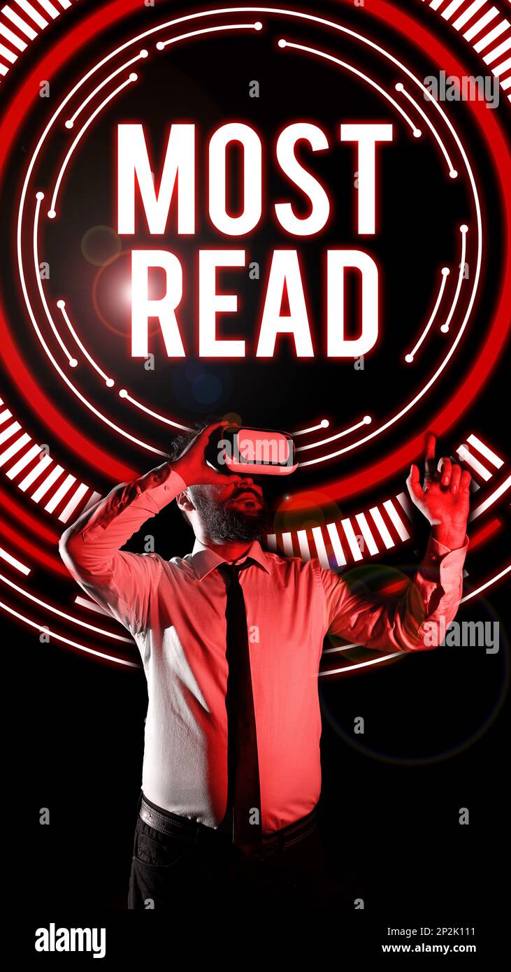 Hand writing sign Most Read. Business overview a piece of literature or ...