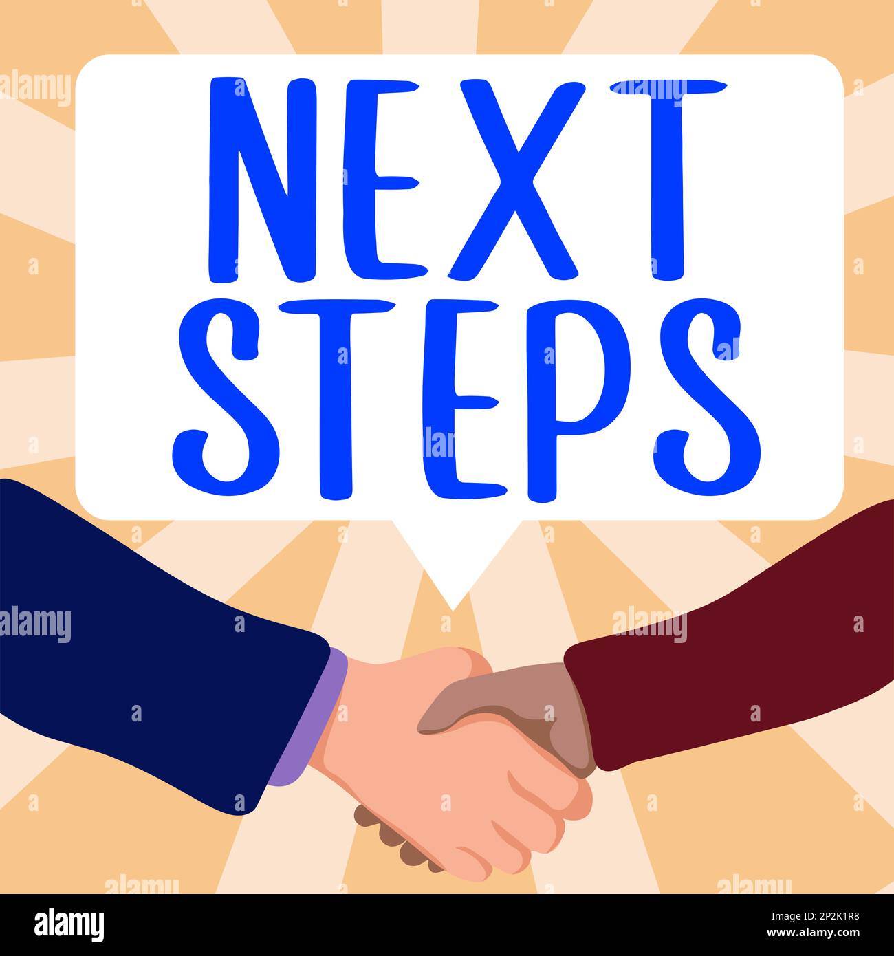 Text showing inspiration Next Steps. Business overview numper of ...