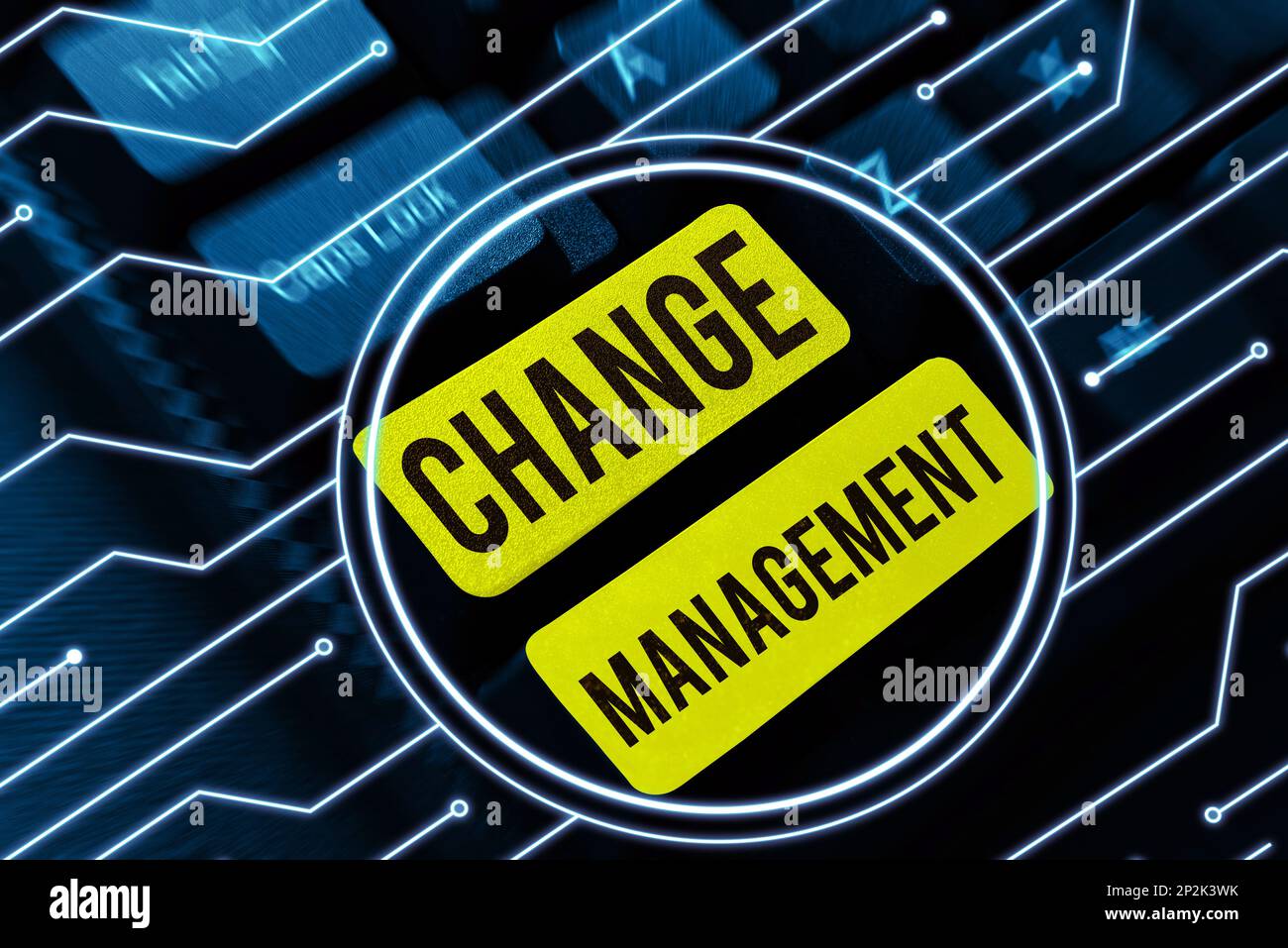 Text sign showing Change Management. Business overview Replacement of ...