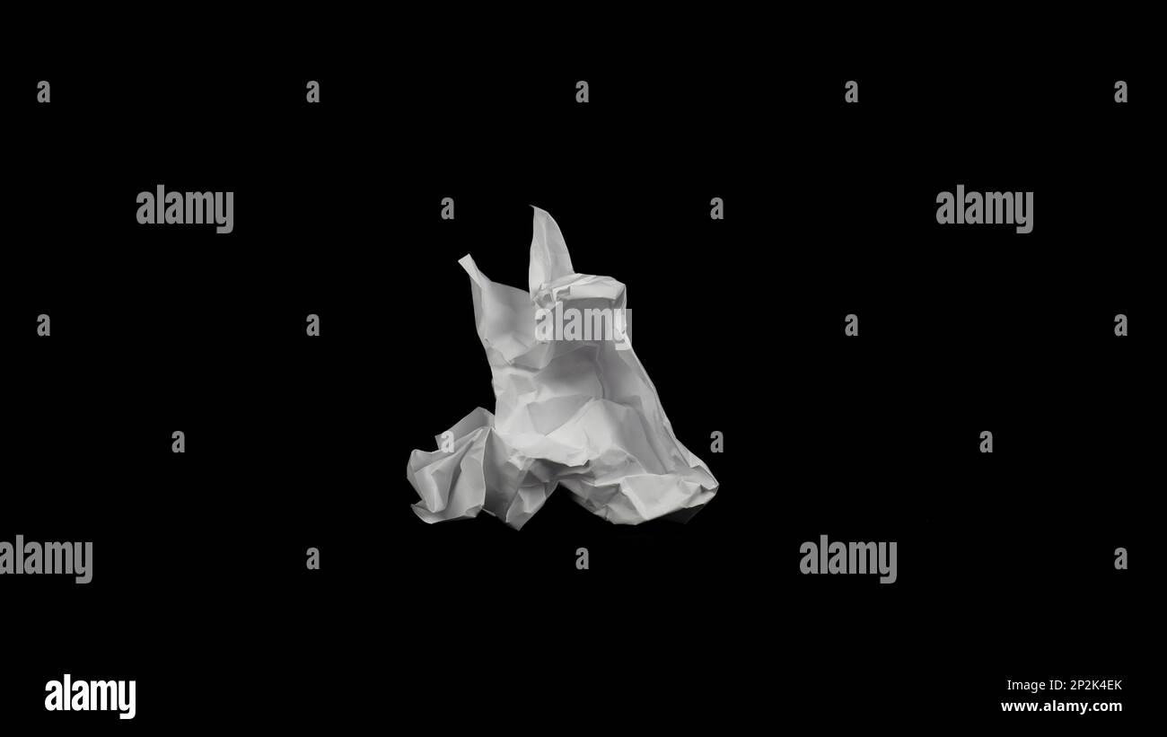 Crumpled paper ball. isolated on transparent background. illustration ...