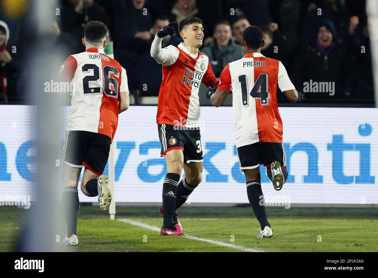 ROTTERDAM - Ezequiel Bullaude of Feyenoord cheers after a disallowed ...